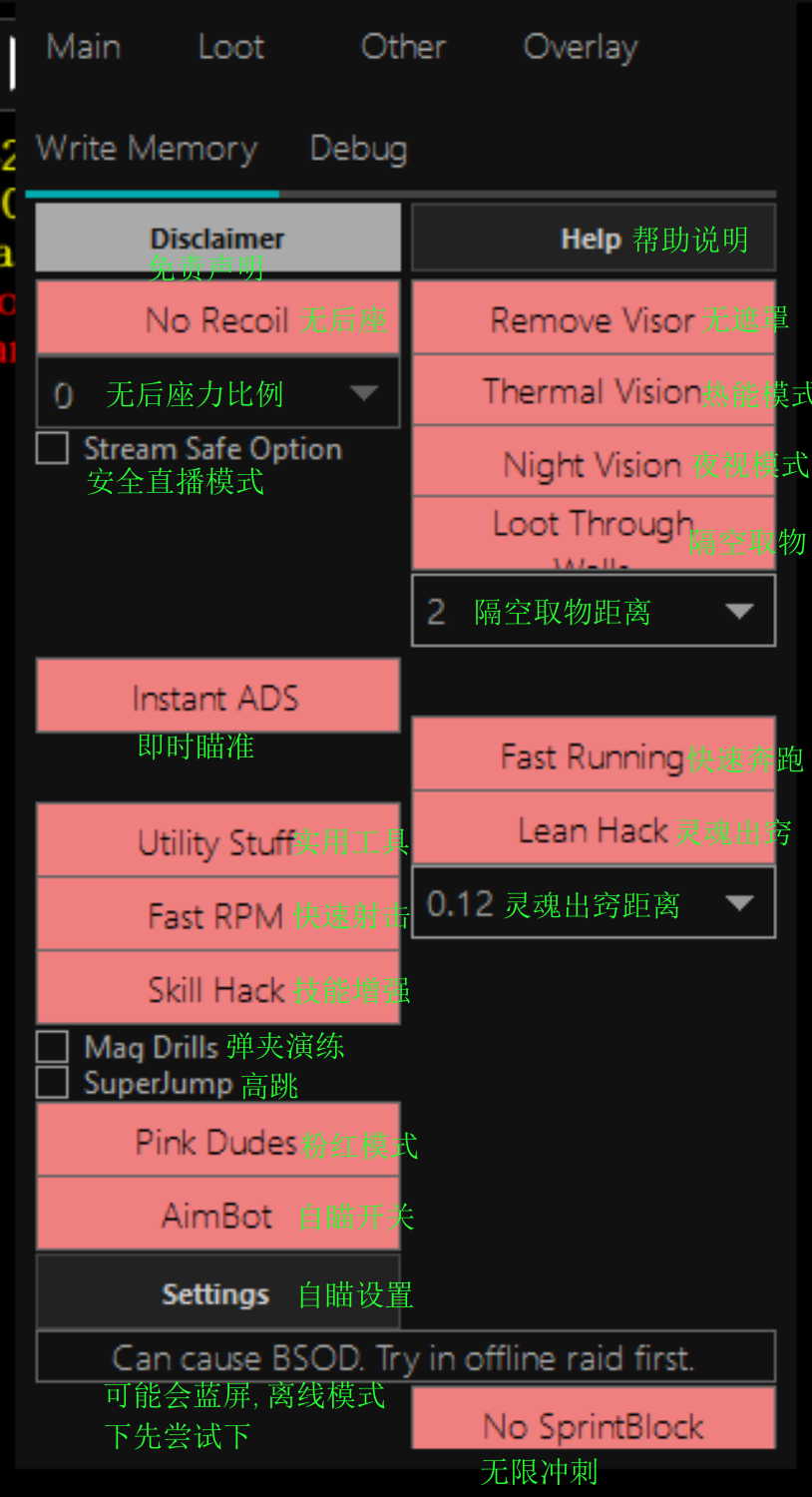 塔科夫SO雷达 功能说明 – 塔科夫SO雷达